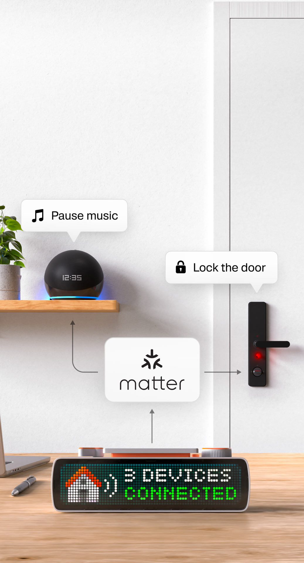 BUSY Bar — Productivity Multi-tool Device with an LED pixel screen